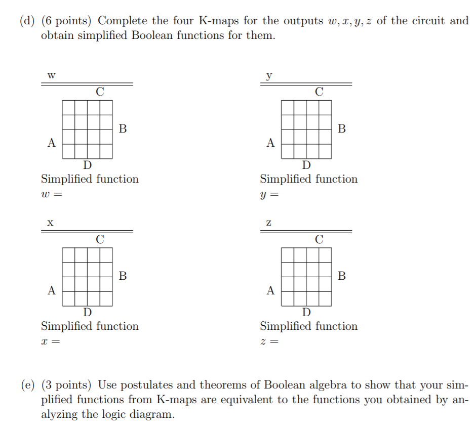 Solved D C B x w A 1 1. Consider the binary encodings and | Chegg.com