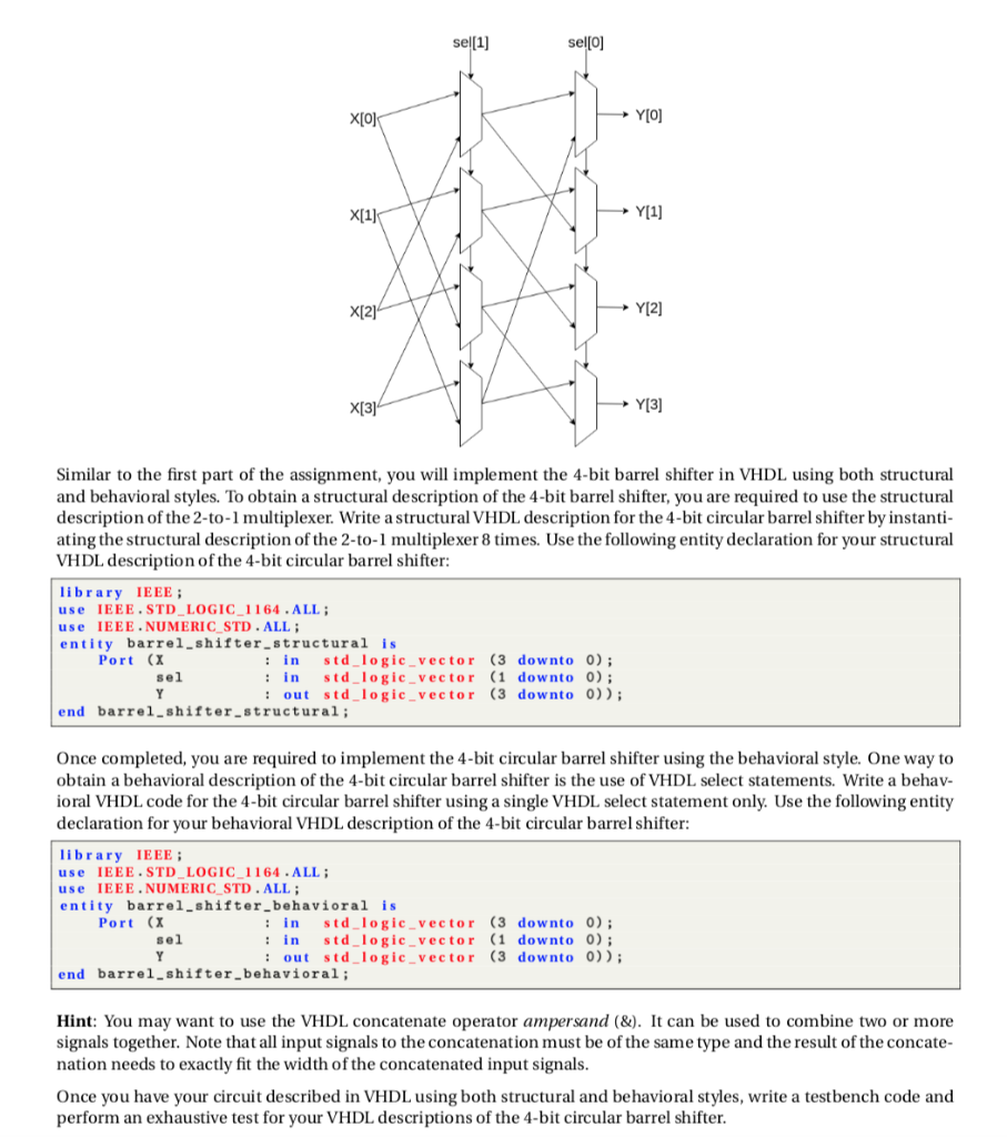 design a circuit that implements an 4-bit circular | Chegg.com
