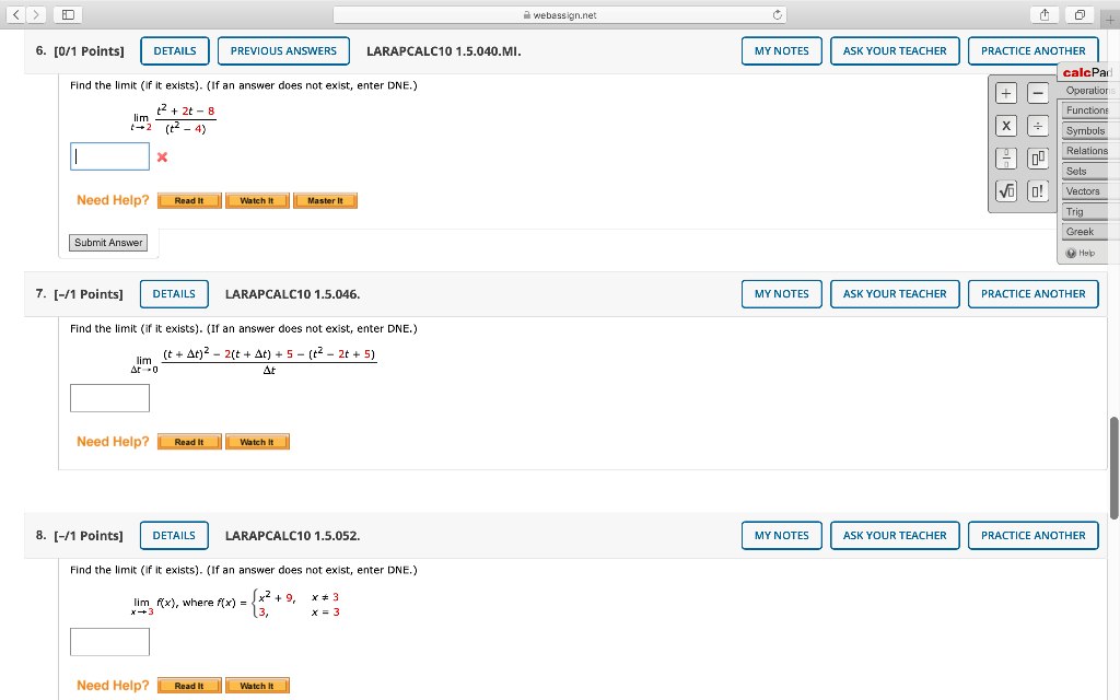 Solved i webassign.net 6. [0/1 Points] DETAILS PREVIOUS | Chegg.com