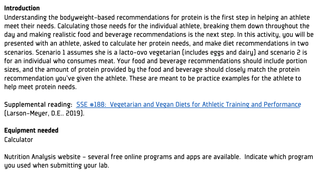 Solved Understanding the bodyweight-based recommendations | Chegg.com