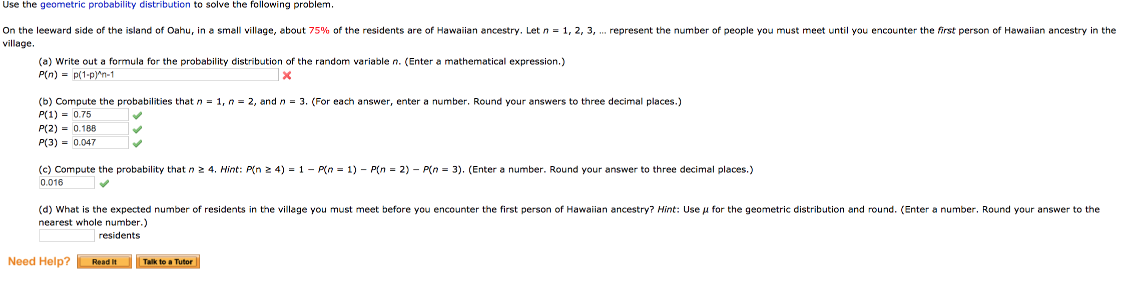 Solved On the leeward side of the island of Oahu, in a small | Chegg.com
