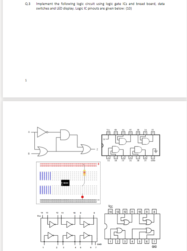 Solved 2.3 Implement the following logic circuit using logic | Chegg.com