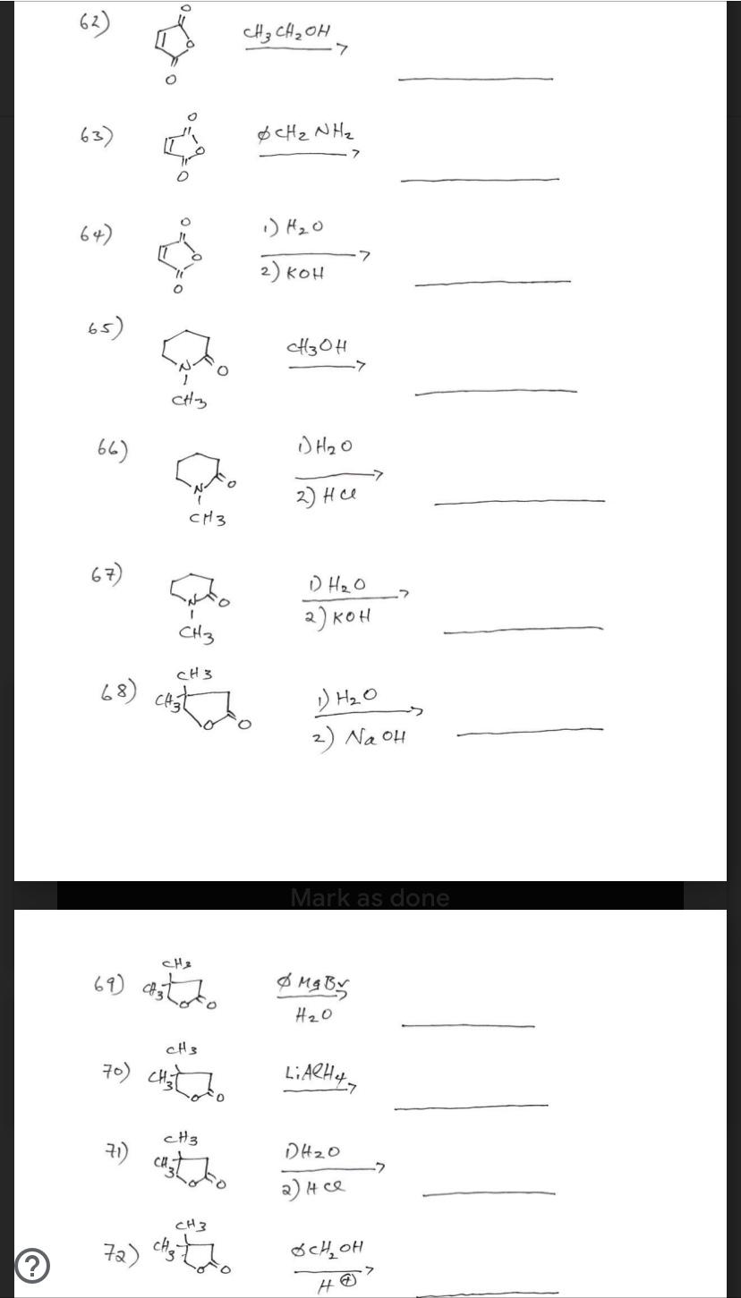 Solved CH₃ CH₂OH 43 ) Ф Ø CH₂ NH₂ 7 6+ ) 1) к,о 2 2) кои bs) | Chegg.com