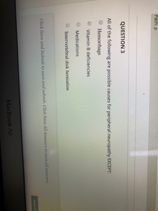 Solved Path: p QUESTION 3 All of the following are possible | Chegg.com