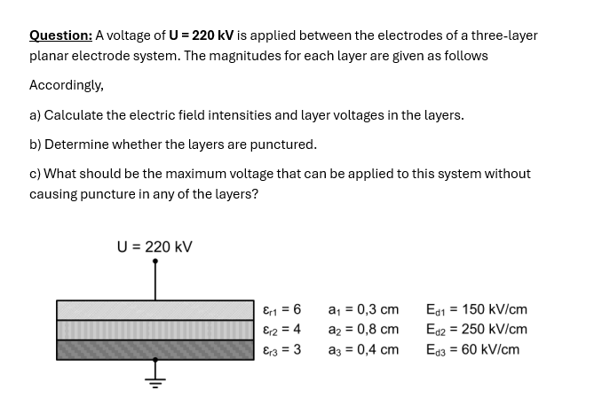 Solved Could you help me with my homework on high voltage | Chegg.com