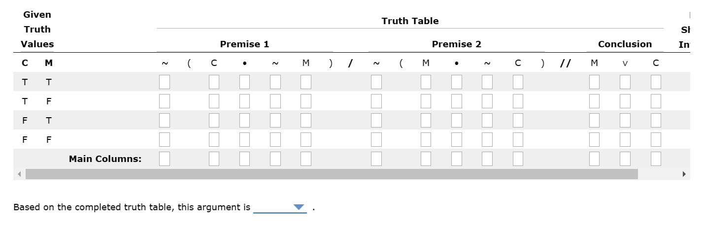 Solved You can use a truth table to determine whether an | Chegg.com