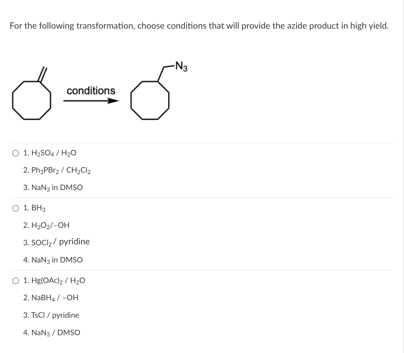 Solved For the following transformation, choose conditions | Chegg.com