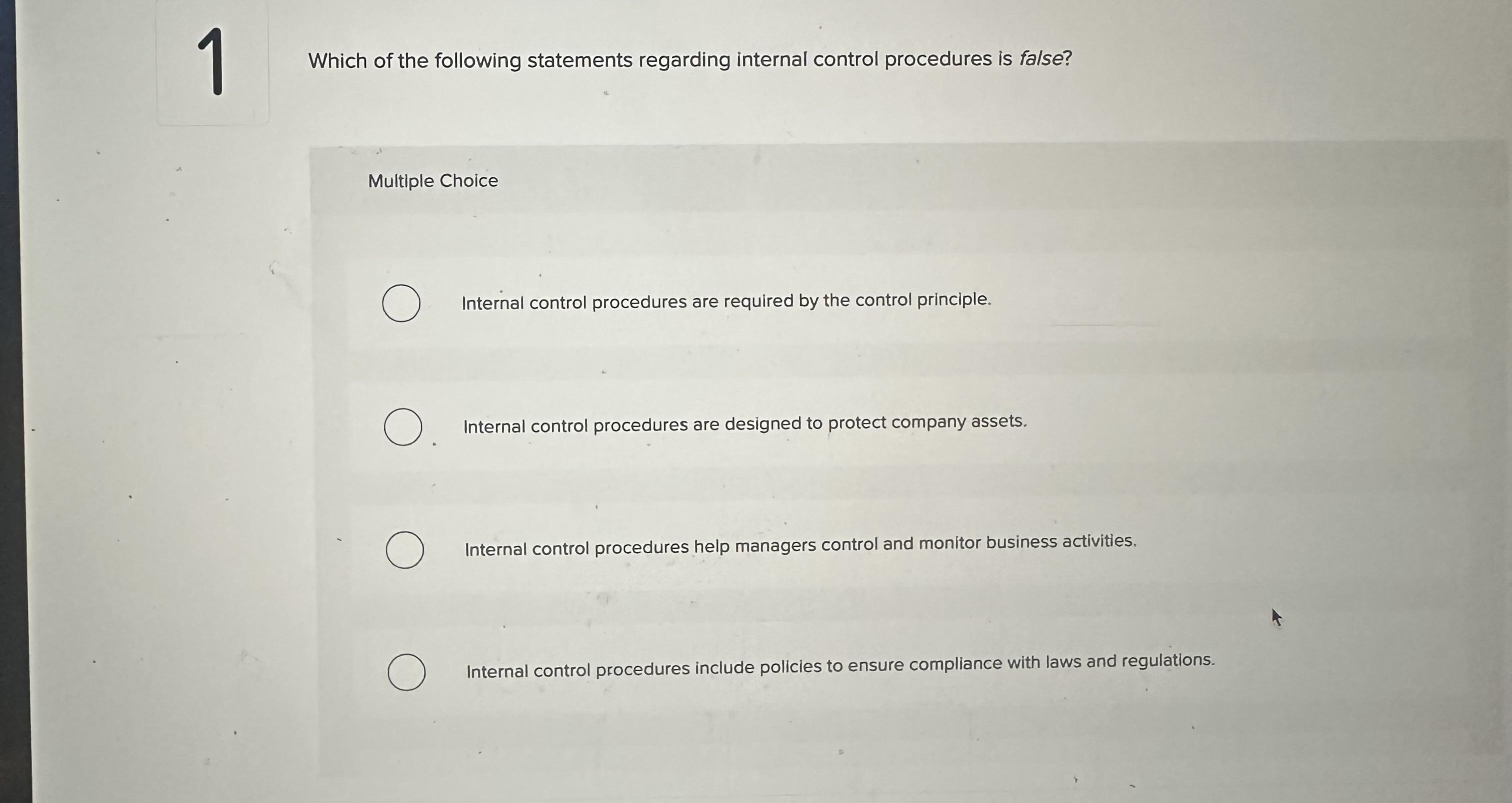 Solved Which of the following statements regarding internal | Chegg.com