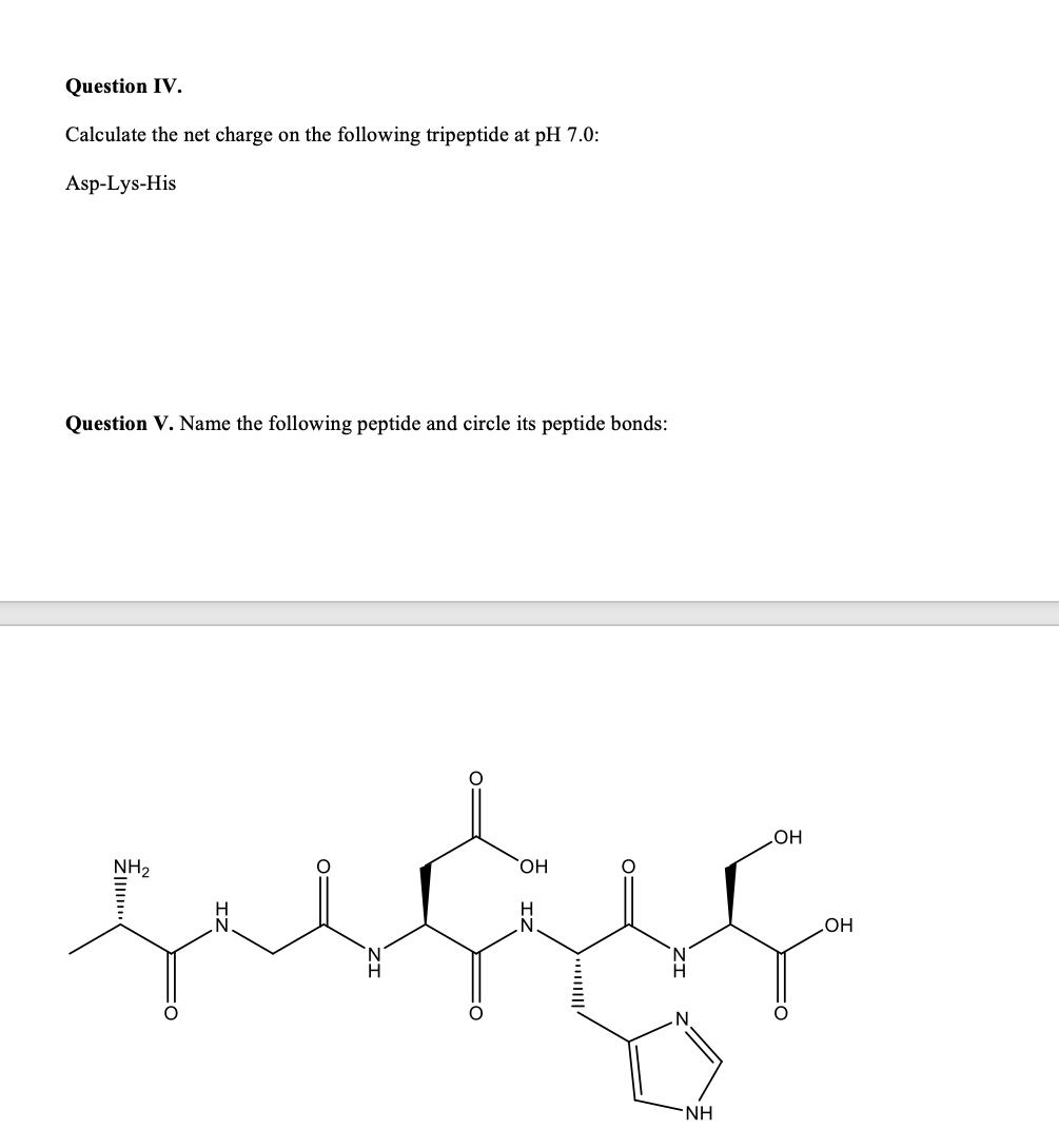 Solved Question IV. Calculate the net charge on the | Chegg.com