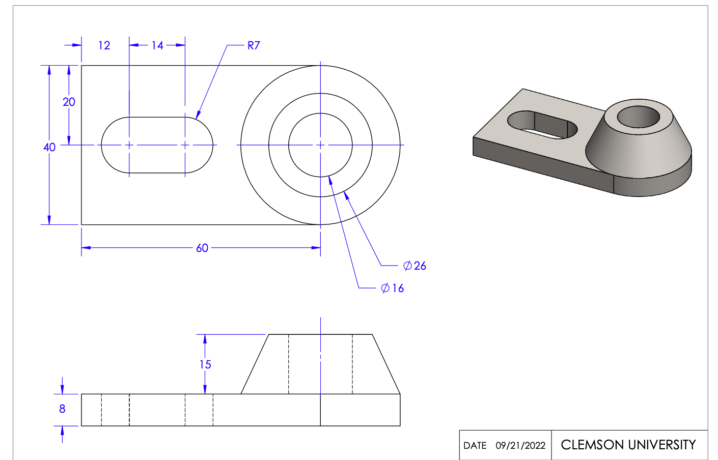Solved SOLIDWORKS Please design in SOLIDWORKS. Also provide | Chegg.com
