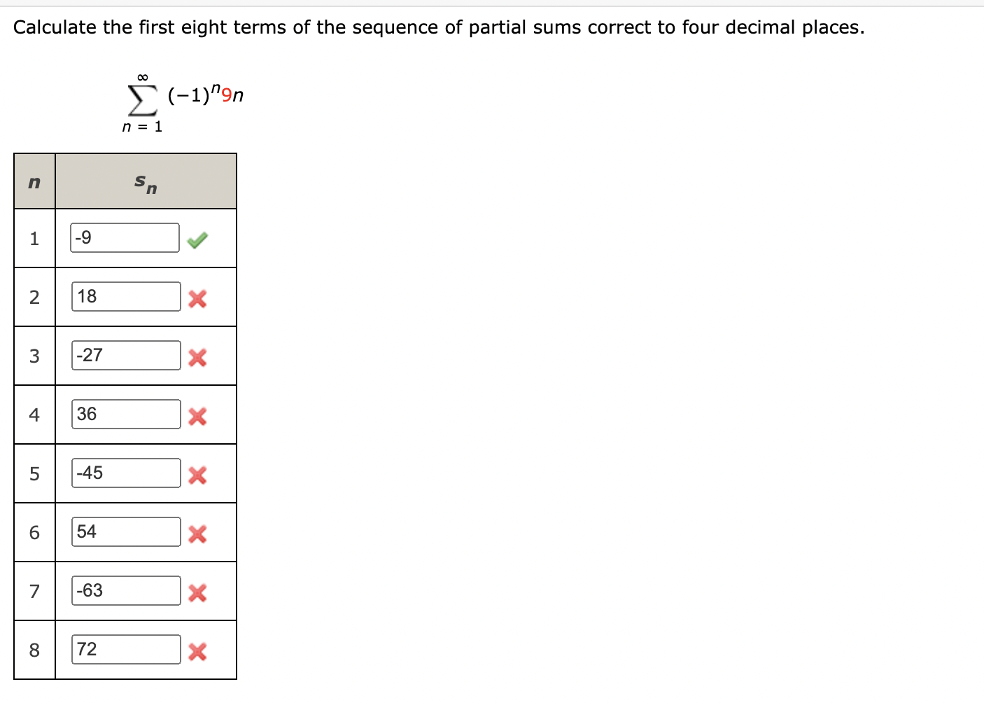 Solved Calculate the first eight terms of the sequence of | Chegg.com