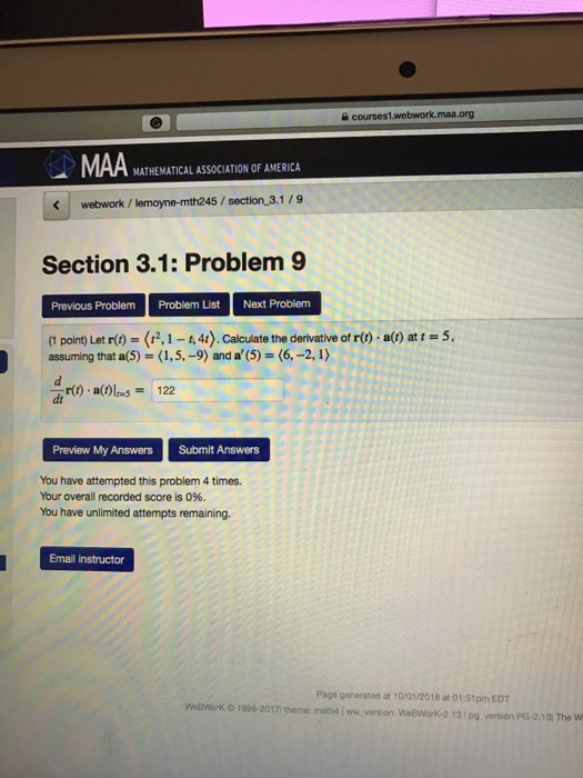 Solved coursest.webwork.maa.org MAA MATHEMATICAL ASSOCIATION | Chegg.com