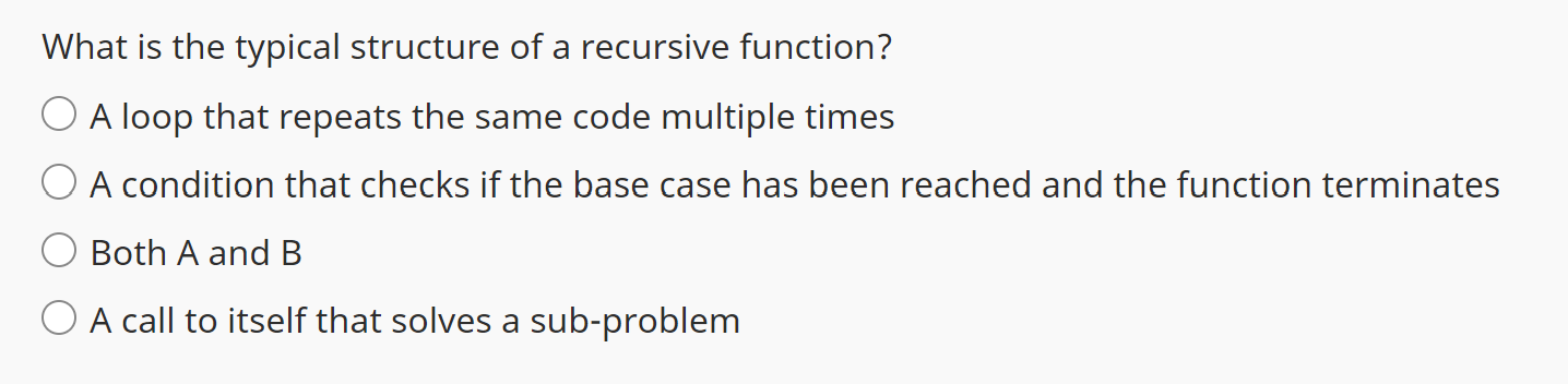 Solved What is the basic idea behind recursion in C++? To | Chegg.com
