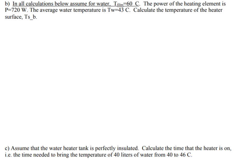 Solved Problem 1 Fig. 1 shows a typical water heater, a), | Chegg.com