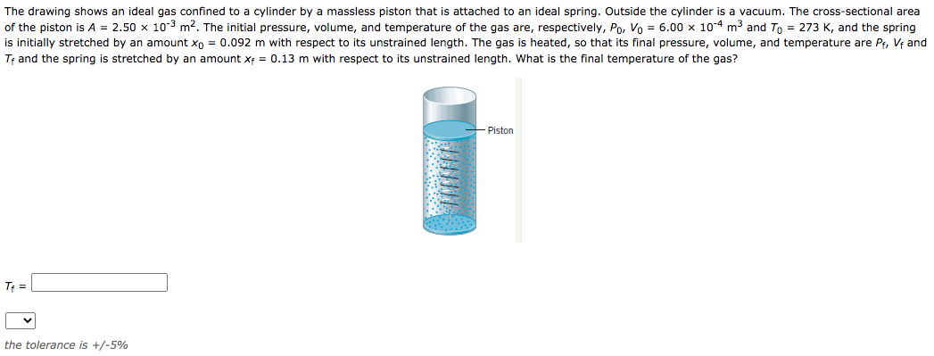 Solved The drawing shows an ideal gas confined to a cylinder | Chegg.com