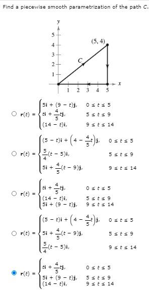 Solved Find a piecewise smooth parametrization of the path | Chegg.com