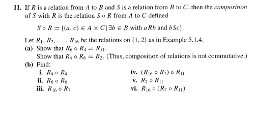 11. If R is a relation from A to B and S is a | Chegg.com