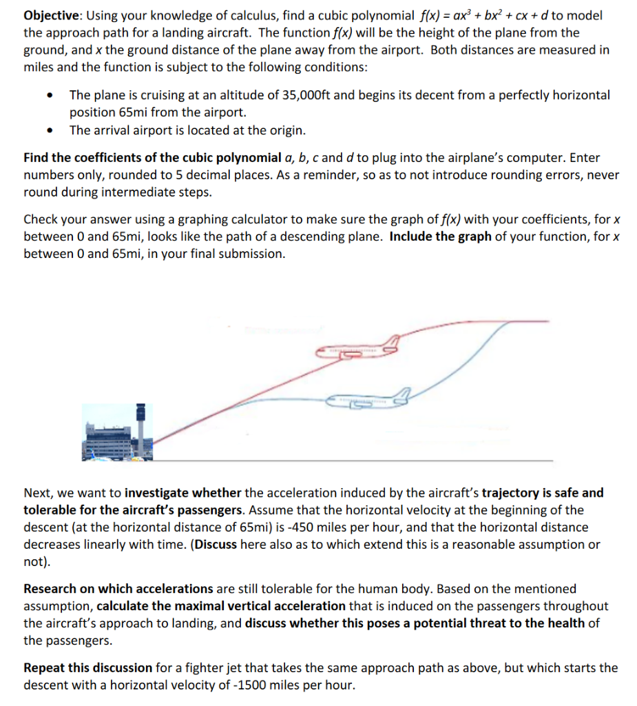 Objective: Using your knowledge of calculus, find a | Chegg.com