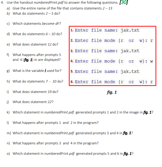 Solved 1 numberedPrint.pdf 2 def getInput(): 3 fyl = | Chegg.com