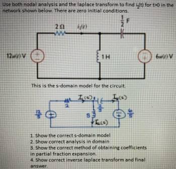 Solved Use both nodal analysis and the laplace transform to | Chegg.com