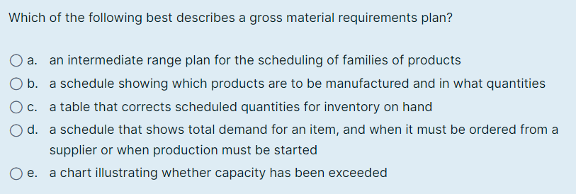 Solved Which of the following best describes a gross | Chegg.com
