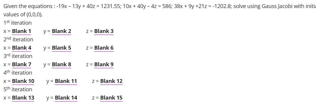 Solved Given the equations : | Chegg.com