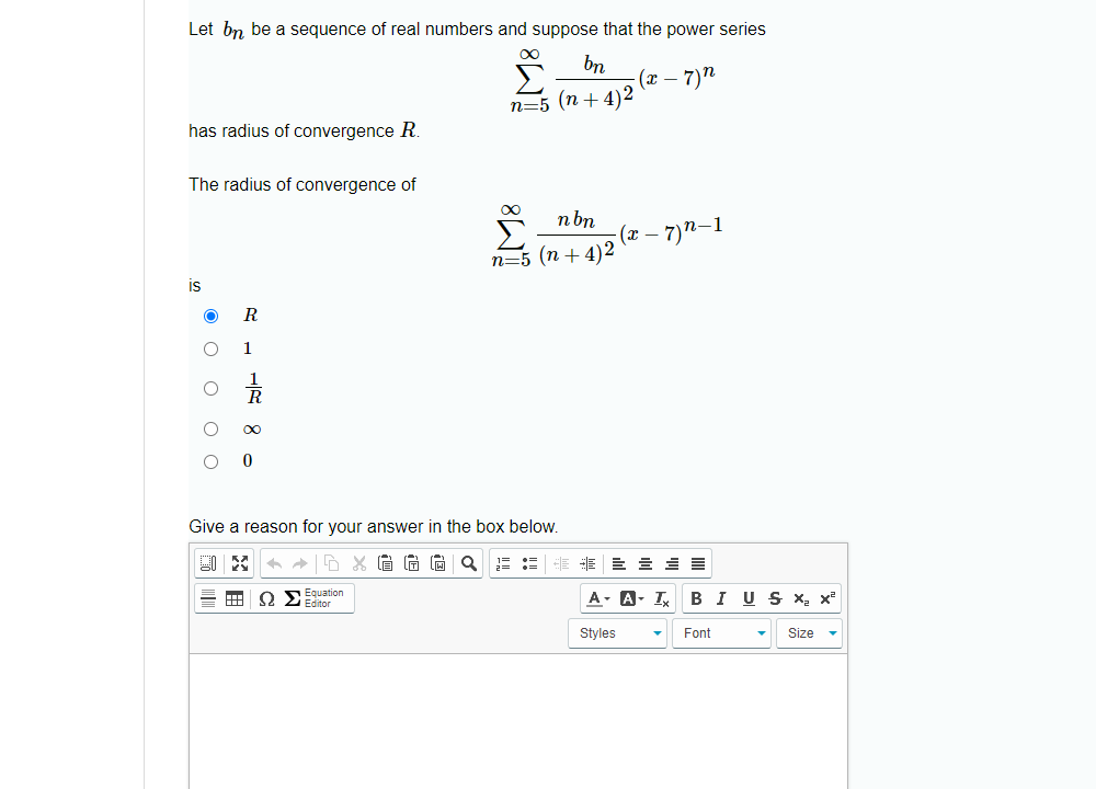 Solved Let bn be a sequence of real numbers and suppose that | Chegg.com