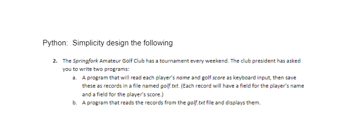 Solved Dython: Simplicity design the following 2. The | Chegg.com