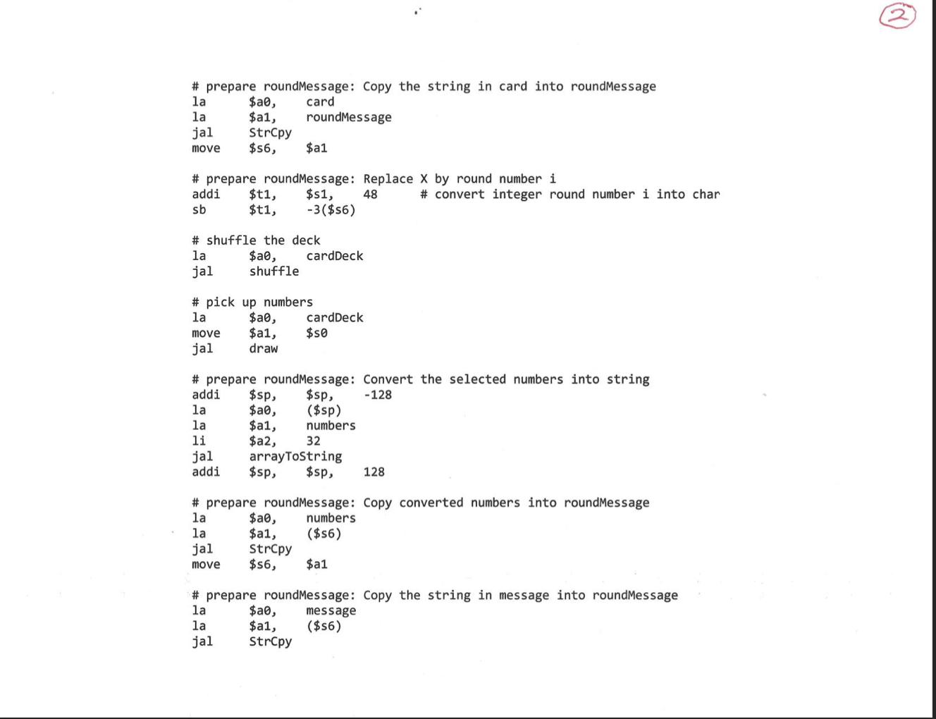 MIPS Assembly code explanation and relation for all | Chegg.com