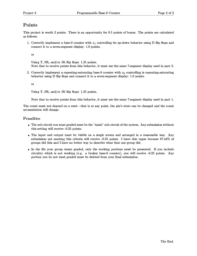 Solved Instructions In your final Logisim project, you will | Chegg.com