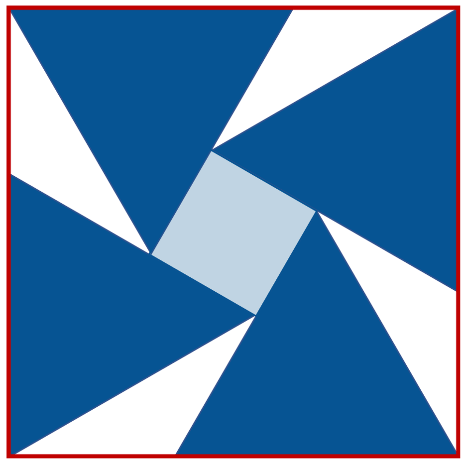 Solved Let the area of the small blue square be 1cm^2 . Find | Chegg.com