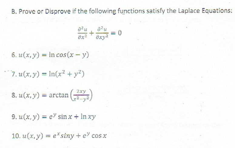 Solved B. Prove or Disprove if the following functions | Chegg.com