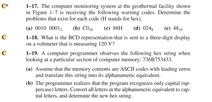 Solved 1-17. The computer monitoring system at the | Chegg.com