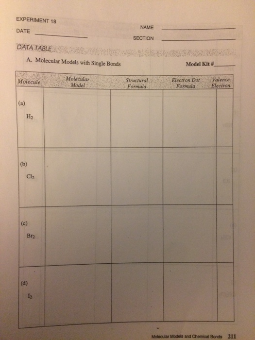 Solved EXPERIMENT 18 DATE DATA TABLE NAME SECTION A Chegg