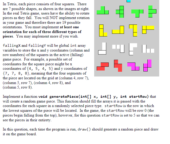 Solved in Processing language final int CELLSIZE = | Chegg.com