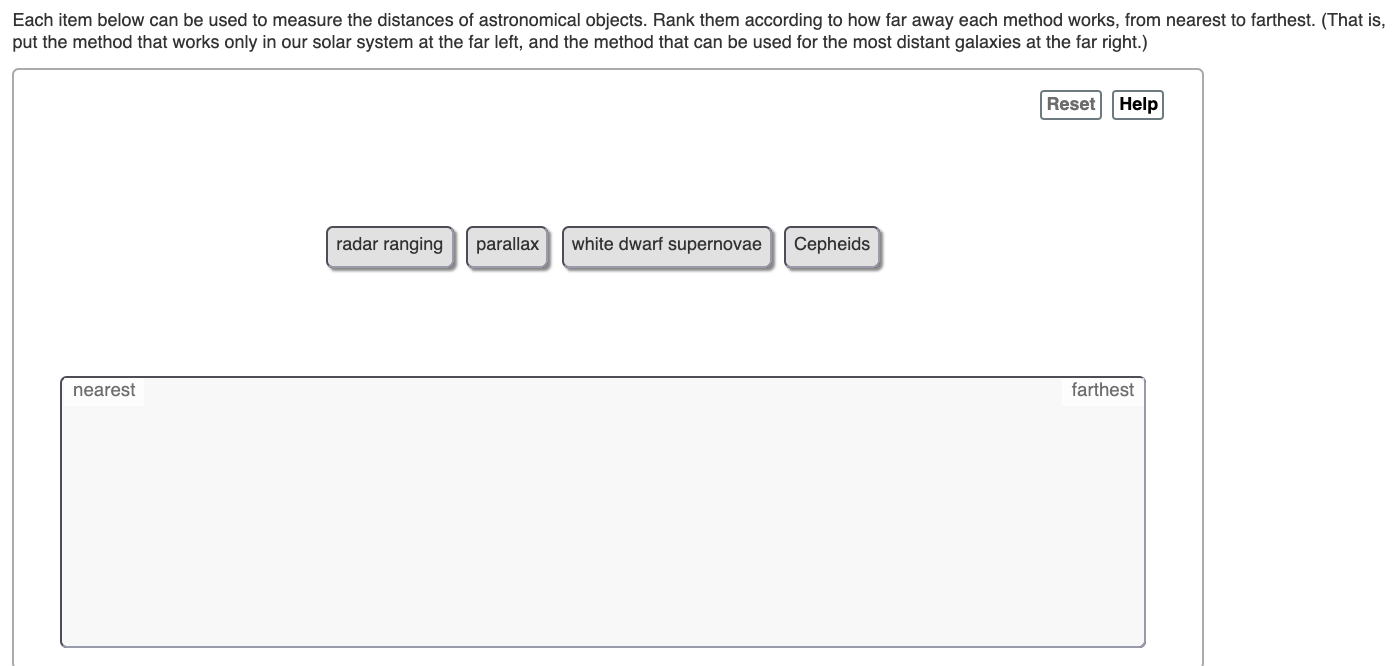 Solved Each item below can be used to measure the distances | Chegg.com