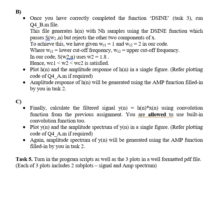 Task 1. Go through the function 'Signal.m' which | Chegg.com