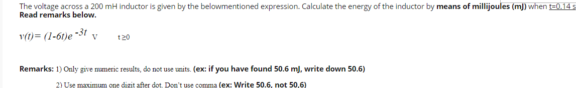 Solved The voltage across a 200 mH inductor is given by | Chegg.com