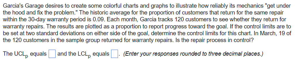 Solved Garcia's Garage desires to create some colorful | Chegg.com