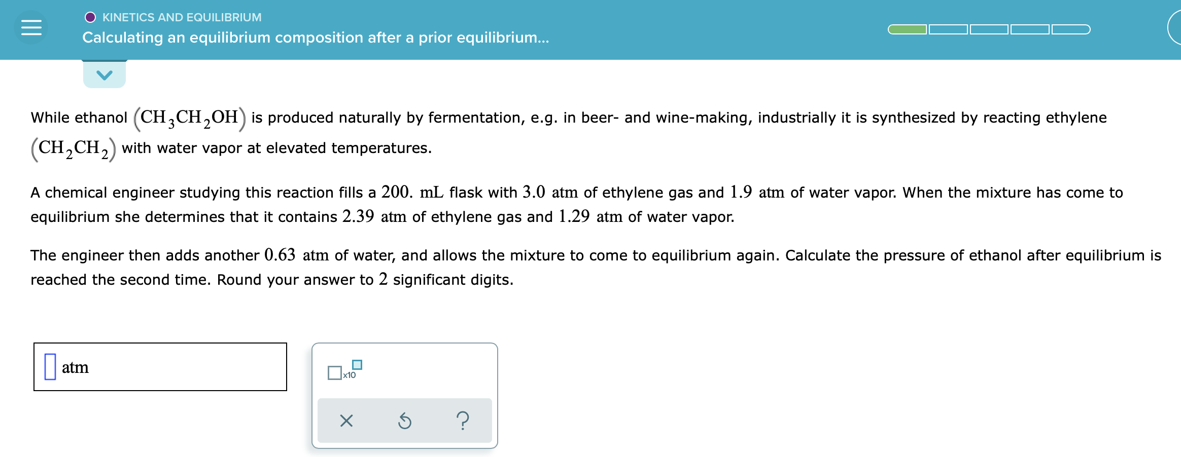 Solved O KINETICS AND EQUILIBRIUM Using the small x | Chegg.com