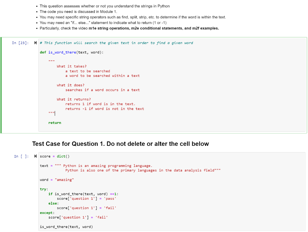 Solved - This question assesses whether or not you | Chegg.com