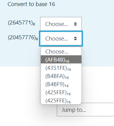 Solved Convert to base 16 (2645771)8 (20457776)8 | Chegg.com
