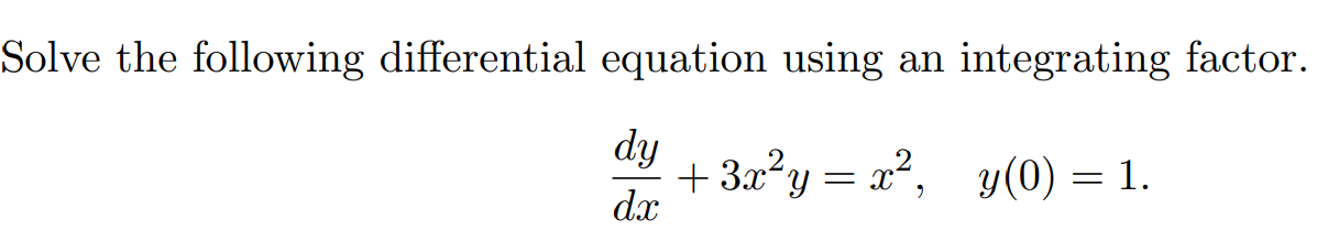 Solve the differential equation | Chegg.com