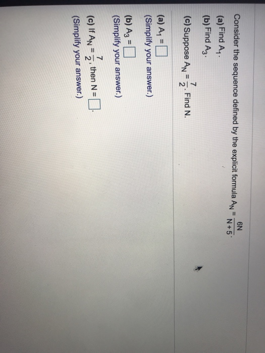 Solved Consider the sequence defined by the explicit formula | Chegg.com