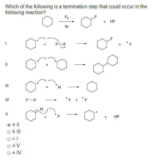 Solved Which of the following is a termination step that | Chegg.com