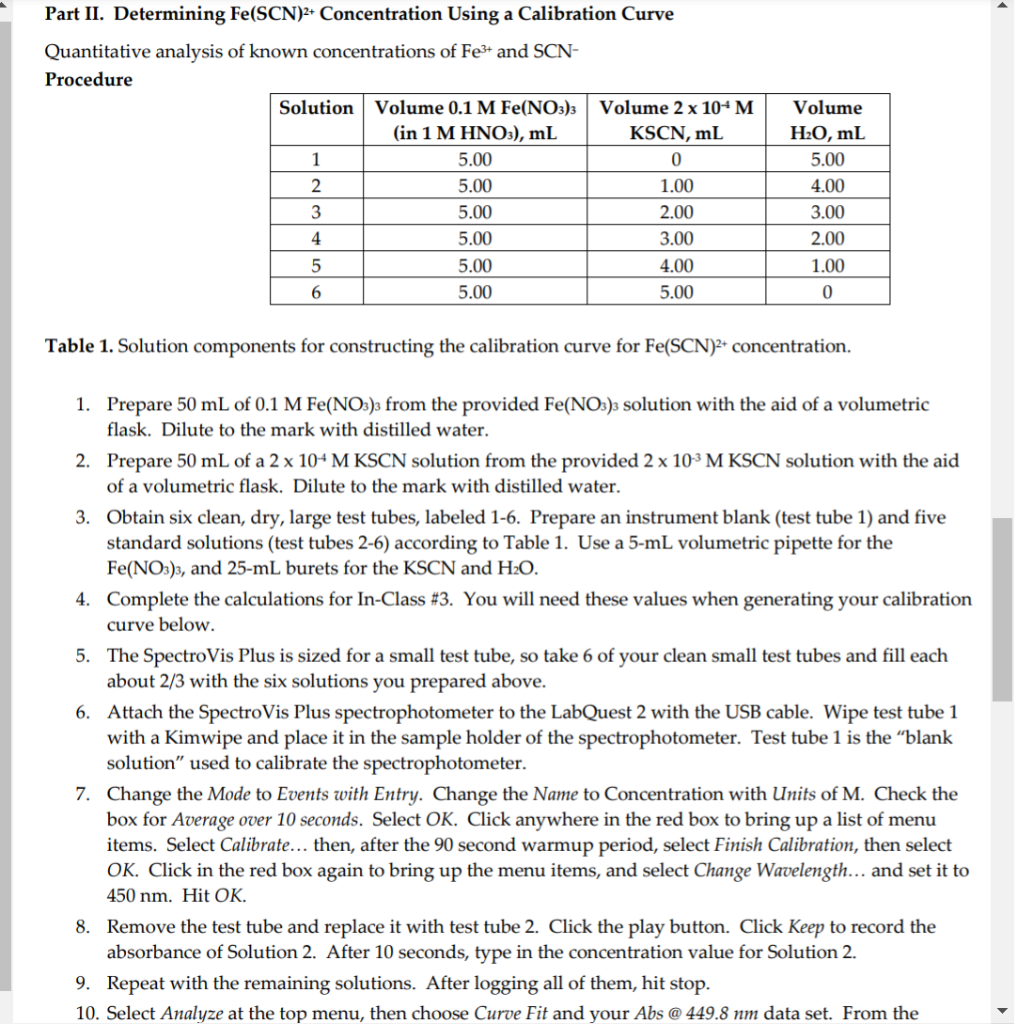 Solved 1. Complete the ICE tables below for test tubes 8-10 | Chegg.com