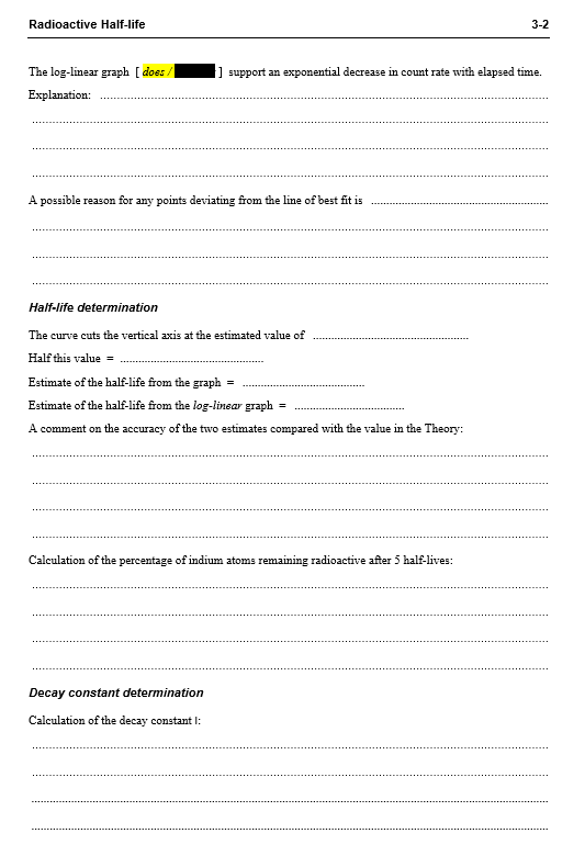 Determination of the background count rate The | Chegg.com