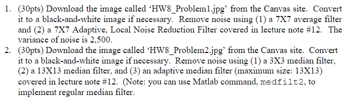 Solved For the image processing MATLAB program. I have a | Chegg.com
