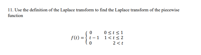 Solved Use the definition of the Laplace transform to find | Chegg.com