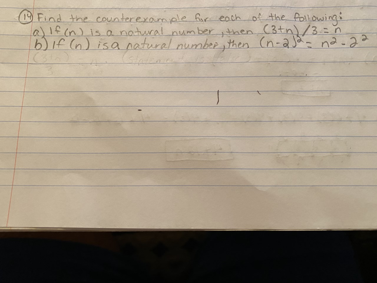 Solved (11) Find the counterexample for each of the | Chegg.com